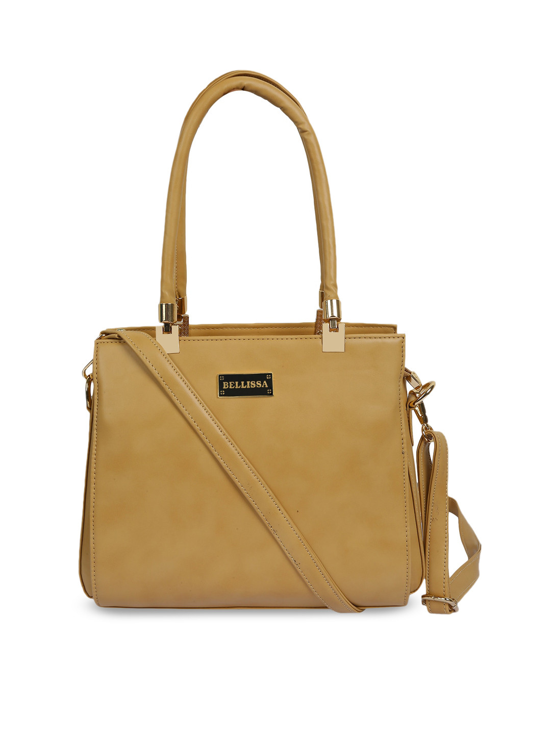 Buy Bellissa Beige Structured Handheld Bag - Handbags for Women ...