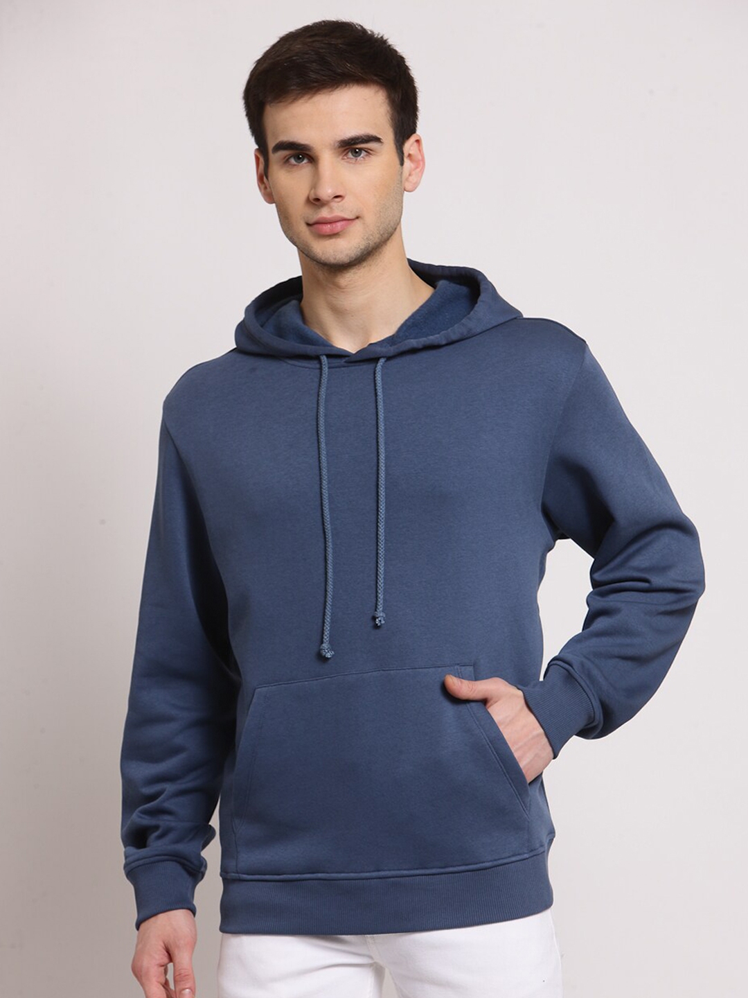 Buy YOONOY Men Blue Solid Hooded Organic Cotton Sweatshirt ... Buy YOONOY Men Blue Solid Hooded Organic Cotton Sweatshirt ...