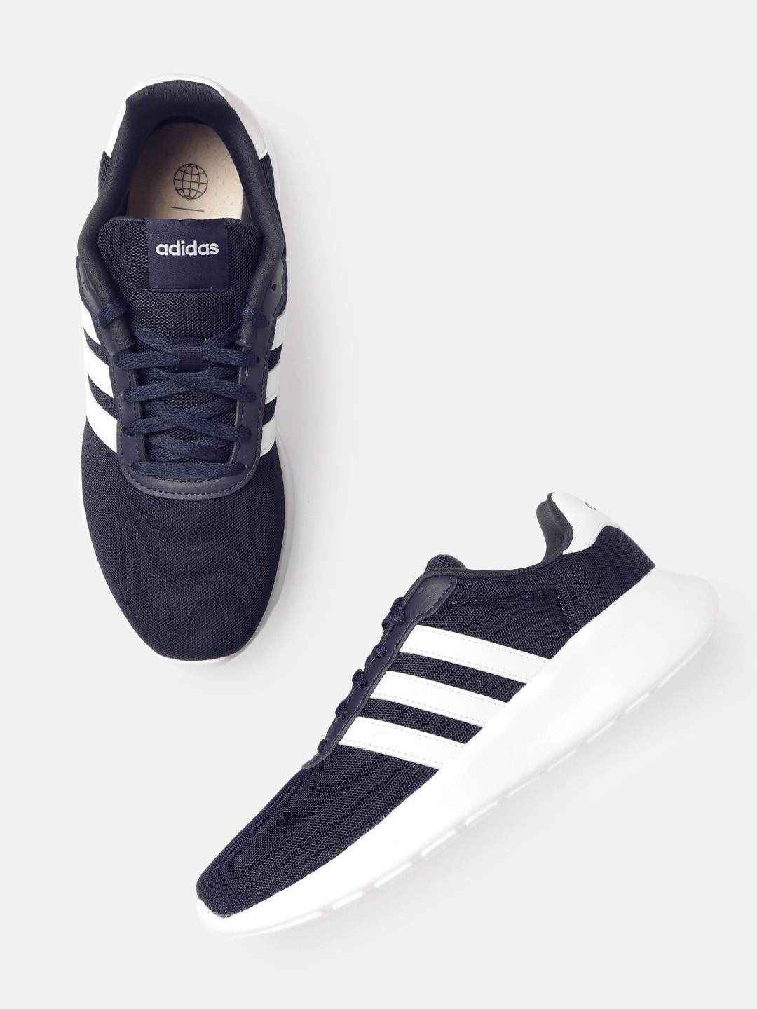 Buy ADIDAS Men Navy Blue Solid Lite Racer 3.0 Sneakers - Casual Shoes ...