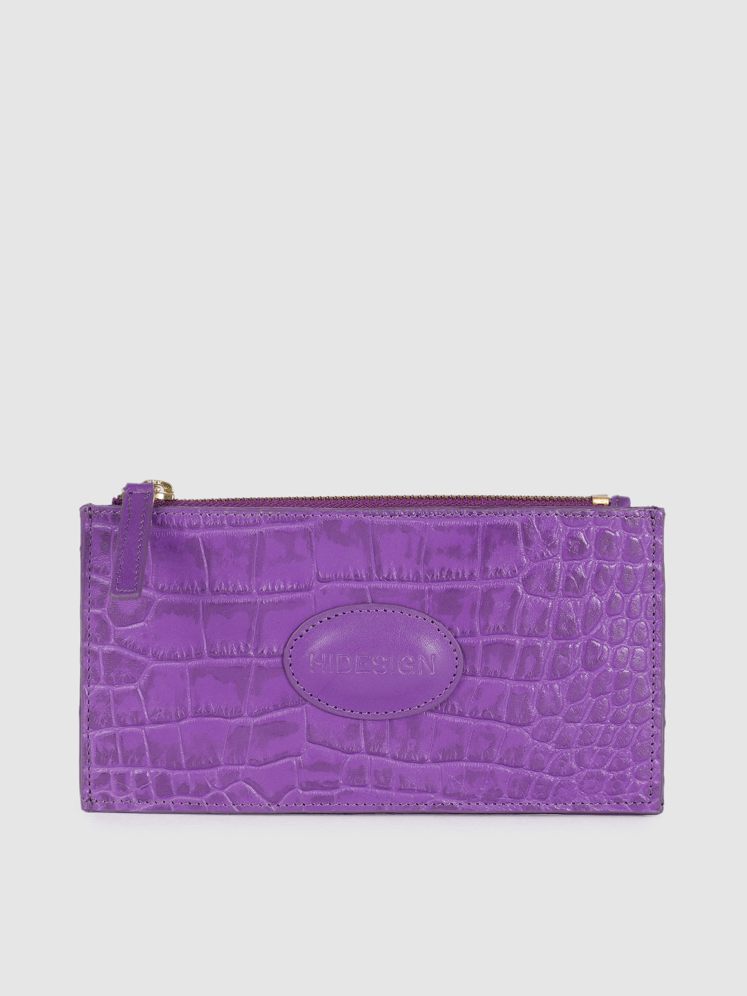 Buy Hidesign Women Purple Textured Leather Card Holder - Wallets for ...