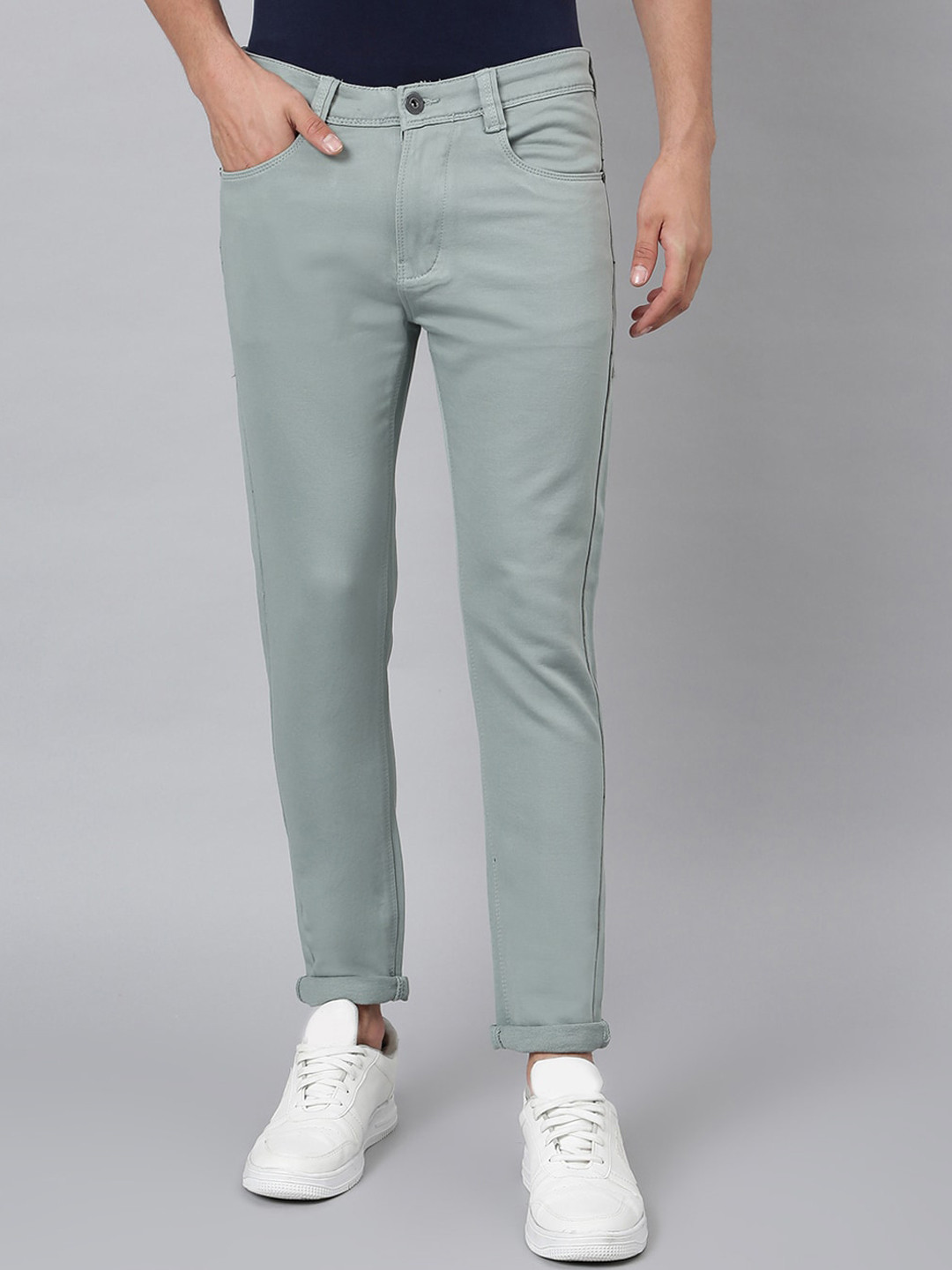 Buy Code 61 Men Teal Skinny Fit Low Rise Stretchable Jeans - Jeans for ...