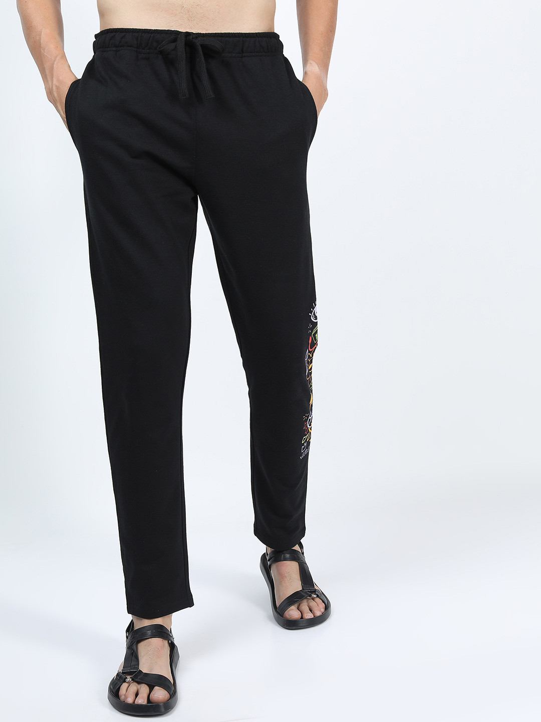 Buy KETCH Men Black Solid Slim Fit Track Pants - Track Pants for Men ...