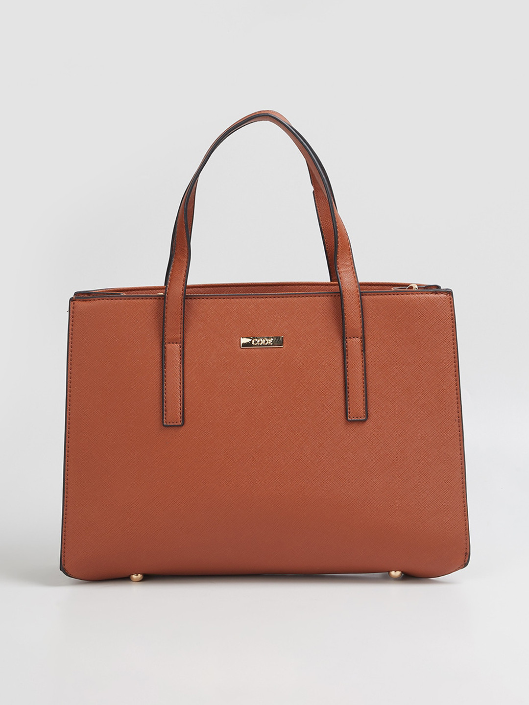 Buy CODE By Lifestyle Women Brown Structured Handheld Bag - Handbags ...