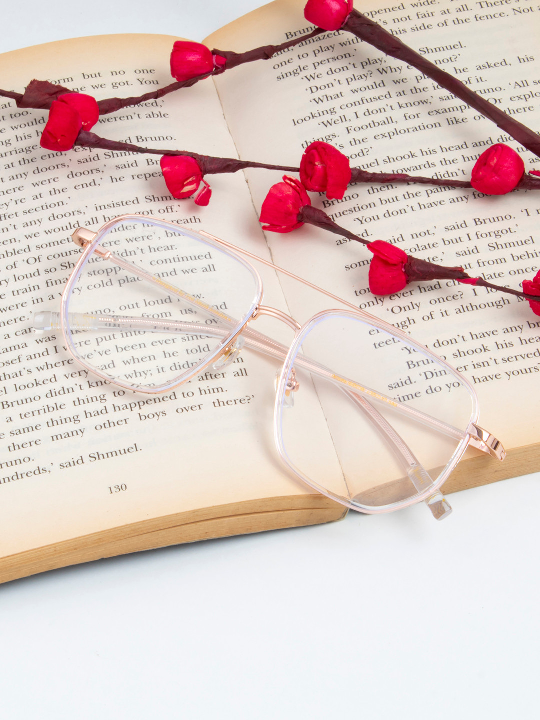 Buy Ted Smith Unisex Rose Gold Full Rim Square Frame TSI B004_R.GLD ...