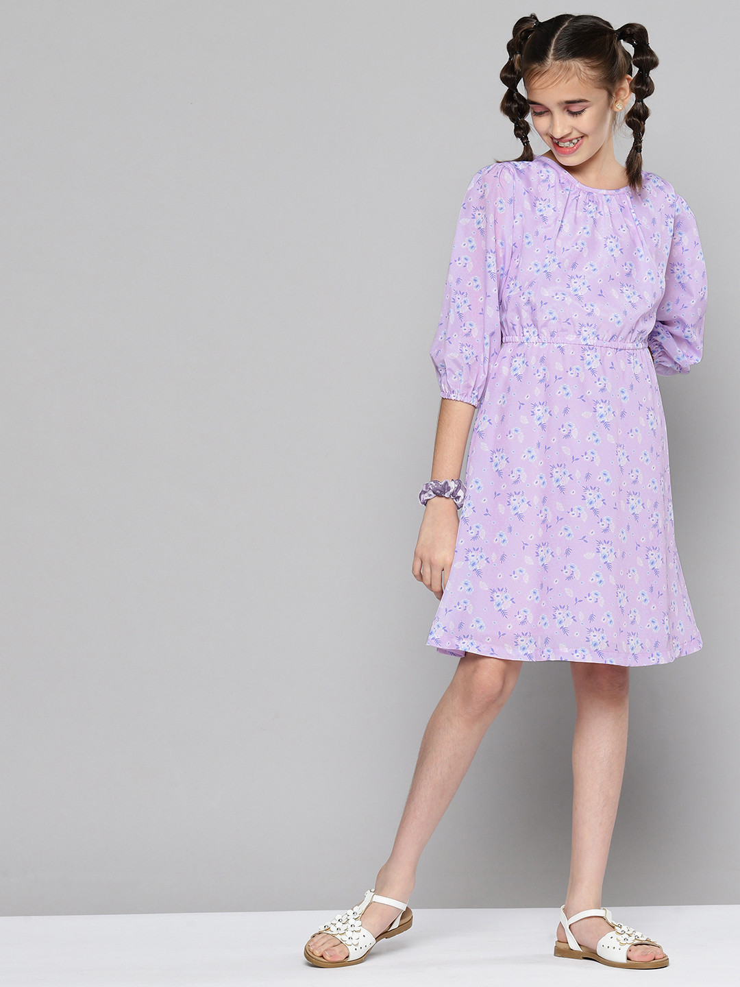 Buy JUSTICE Lavender Floral A Line Dress - Dresses for Girls 17786932 ...