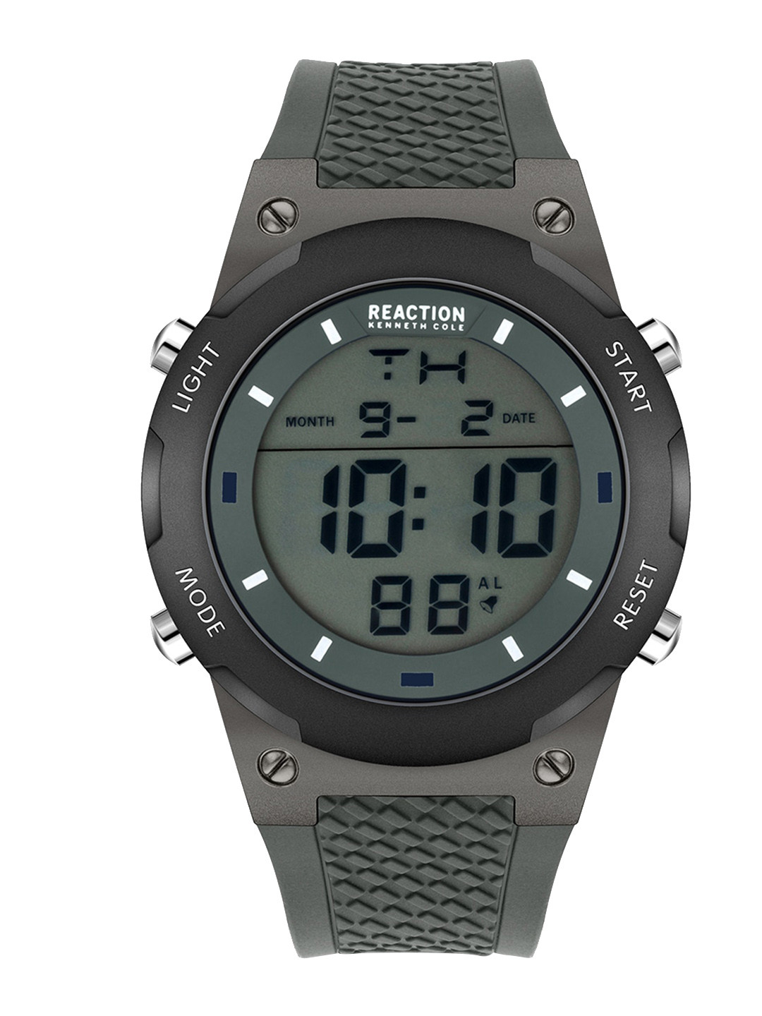 Buy REACTION KENNETH COLE Men Grey Dial & Straps Digital Multi Function ...