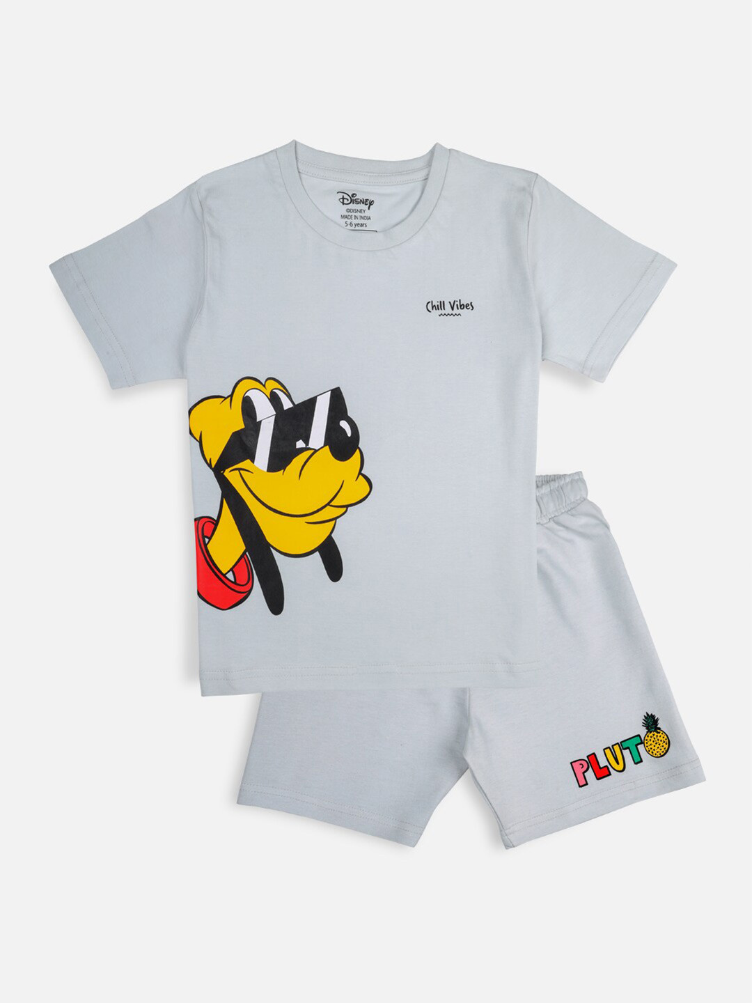 Buy Nap Chief Kids Grey & Mustard Disney Chill Pluto Clothing Set ...