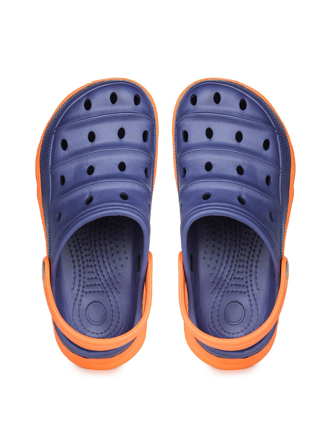 Buy Ego Men Navy Blue & Orange Clogs Sandals - Sandals for Men 17795564 ...