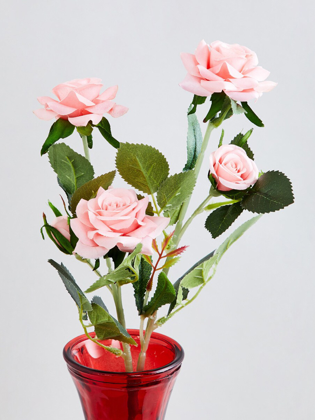 Buy Home Centre Pink & Green Botanical Artificial Plastic Flowers ...