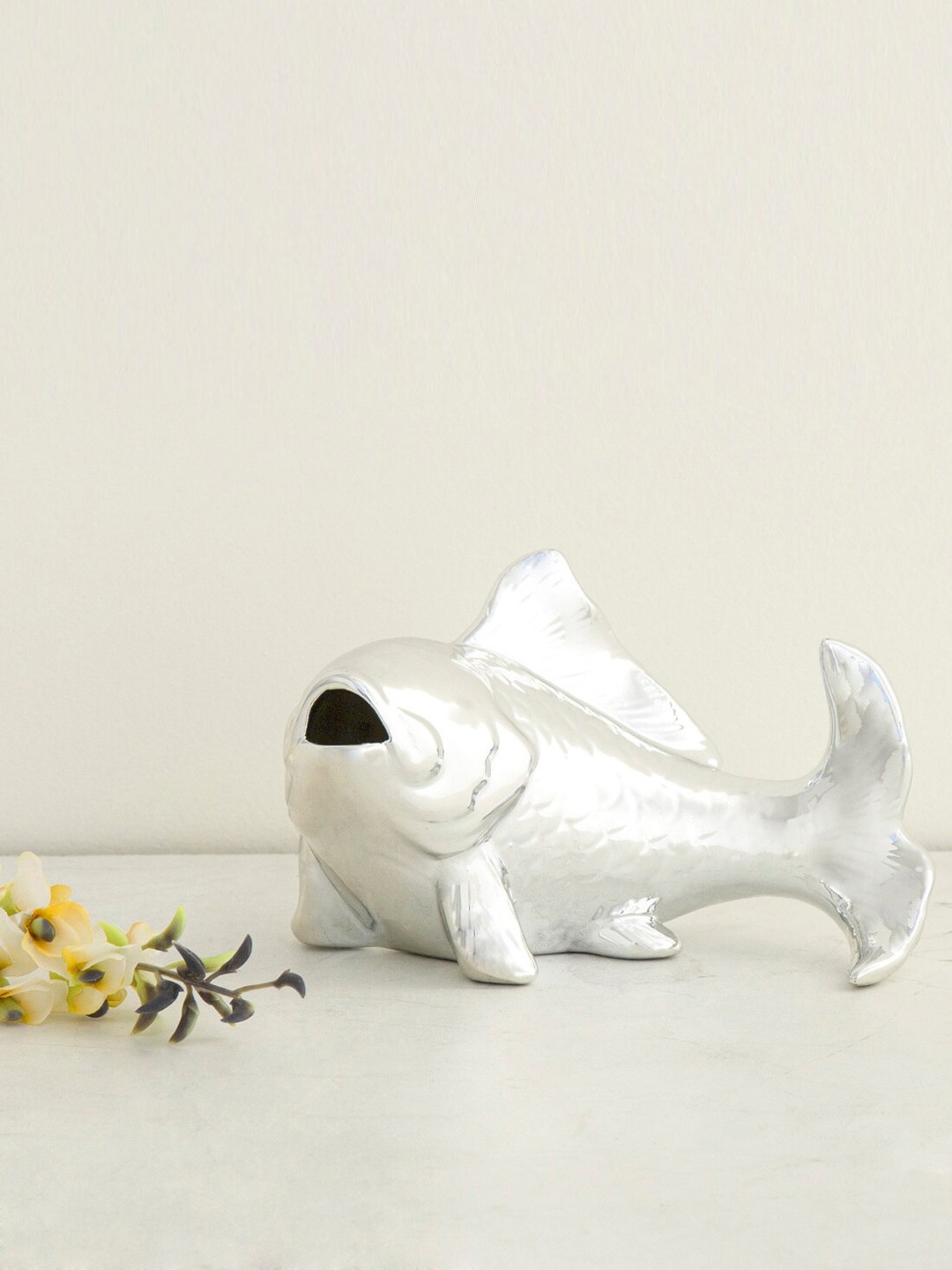 Buy Home Centre Silver Toned Fish Figurine Showpieces - Showpieces for ...