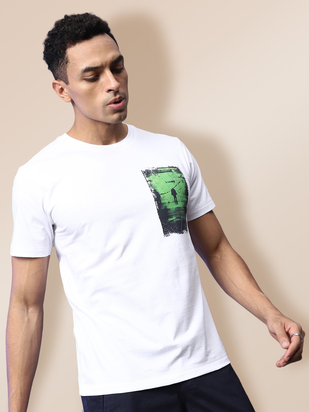 Buy KRA Men White Printed Cotton T Shirt - Tshirts for Men 17802248 ... Buy KRA Men White Printed Cotton T Shirt - Tshirts for Men 17802248 ...