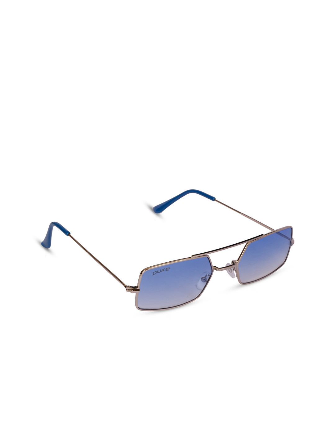 Buy Duke Unisex Blue Lens & Steel Toned UV Protected Rectangle ...