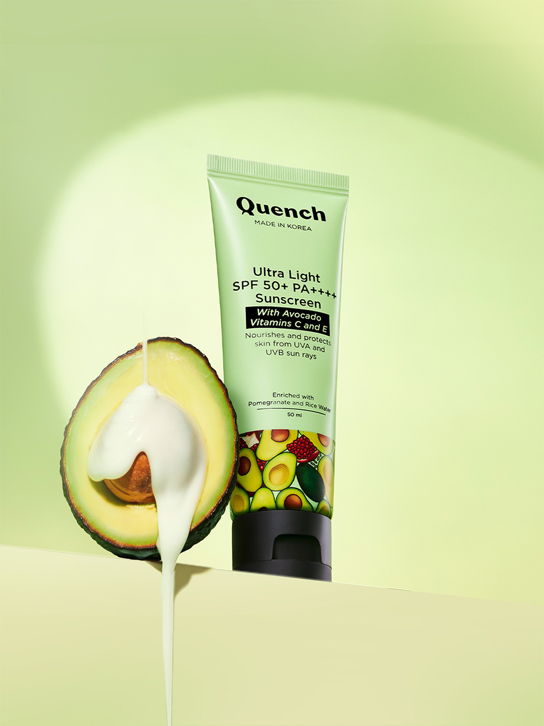 Buy Quench Vitamin E & Avocado Ultra Light SPF 50+ PA++++ Korean ...