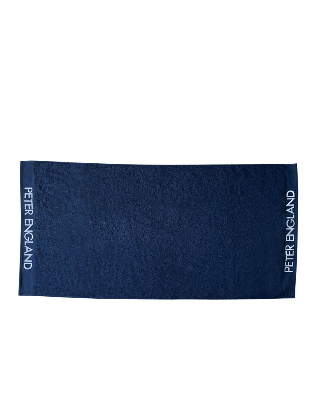 Buy Peter England Set Of 1 Men's Navy Blue Solid Bath Towels - Bath ...