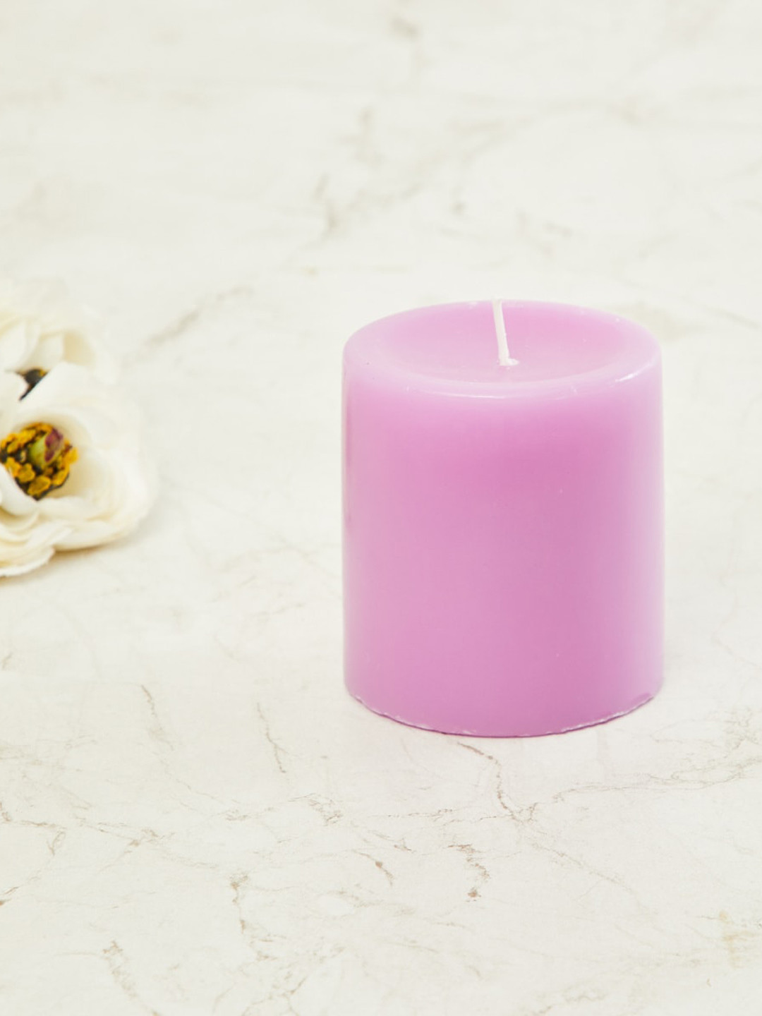 Buy Home Centre Purple Solid Colour Connect Pillar Candle - Candles for ...