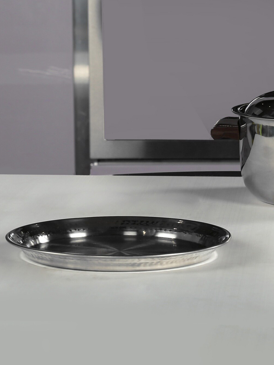 Buy Home Centre Silver Toned Blaze Stainless Steel Side Plate - Plates ...