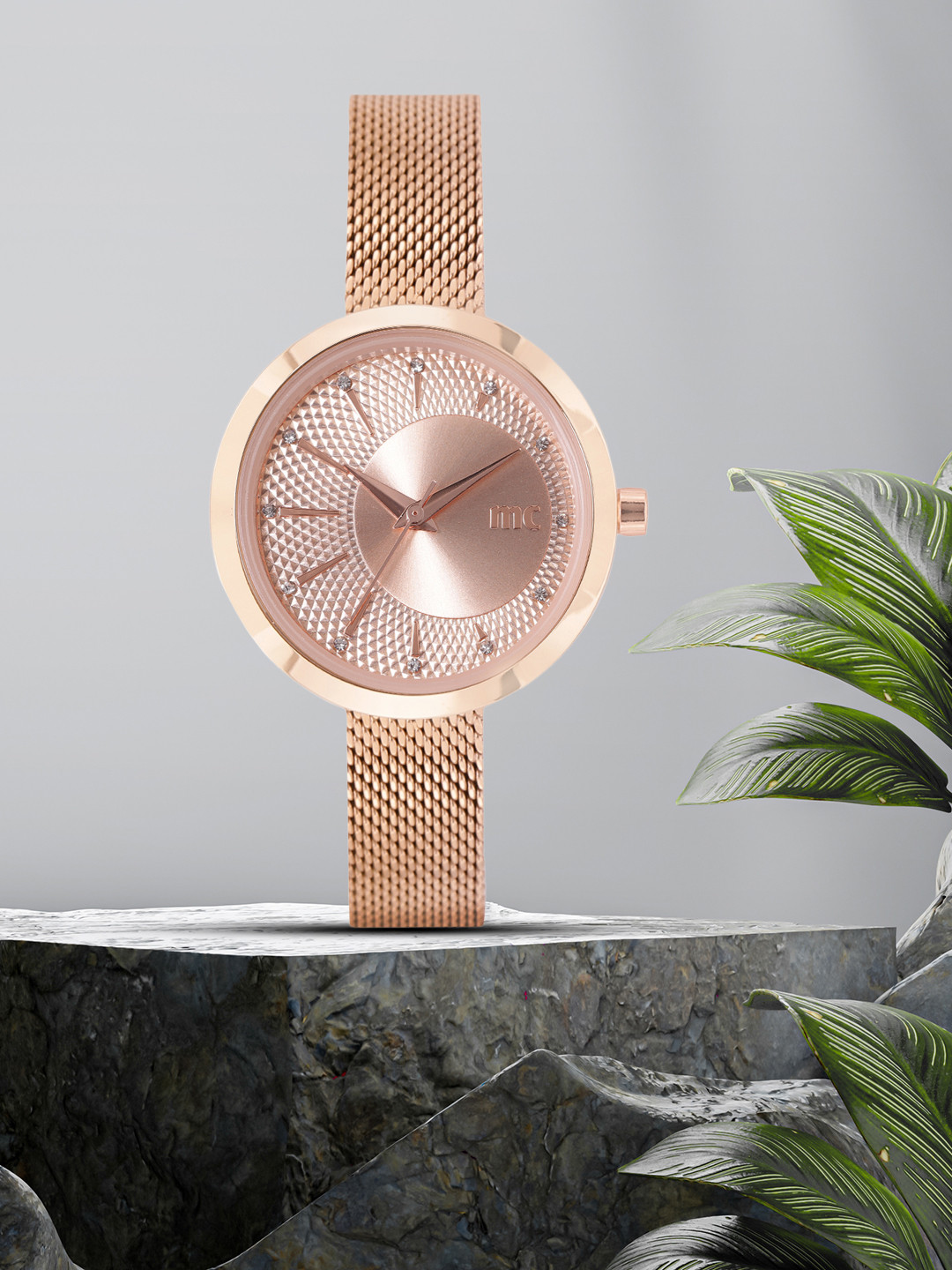 Buy Marie Claire Women Rose Gold Toned Patterned Analogue Watch MC22031 ...