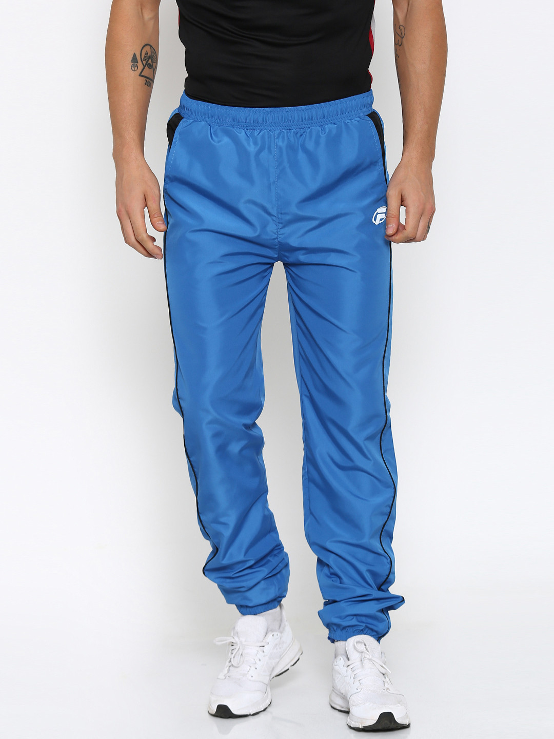 Buy FILA Blue Cuffed Track Pants - Track Pants for Men 1782369 | Myntra