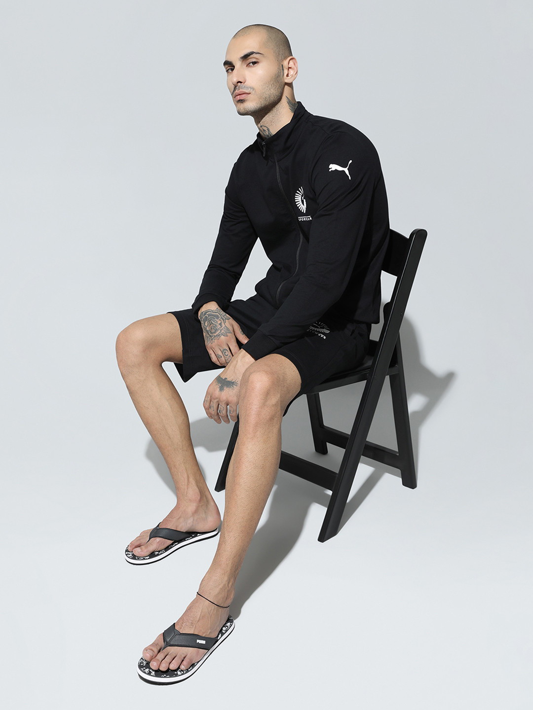 Buy Puma X 1DER Men Grey & White Printed Okla Thong Flip Flops - Flip ...