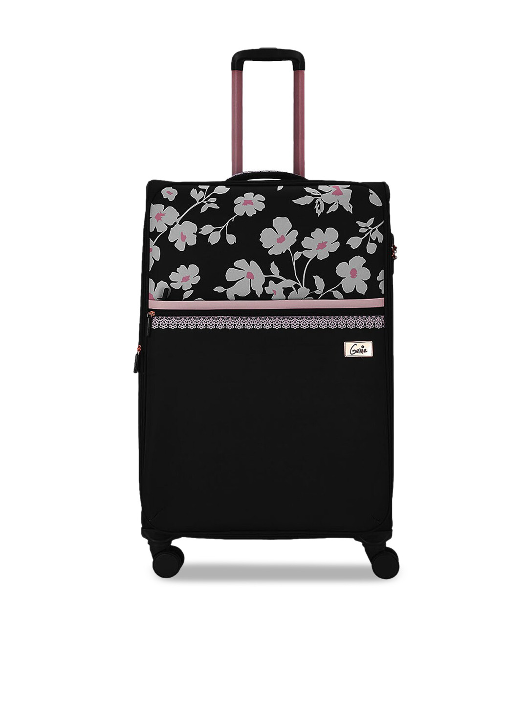 Buy Genie Unisex Floral Print Soft Sided Medium Trolley Bag 94L ...