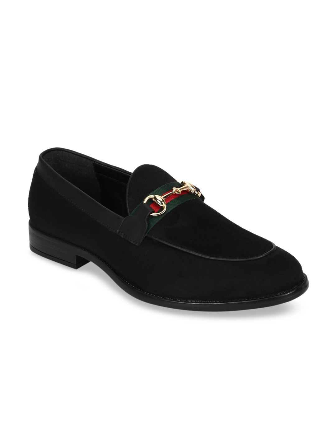 Buy Truffle Collection Men Black Suede Loafers - Casual Shoes for Men ...