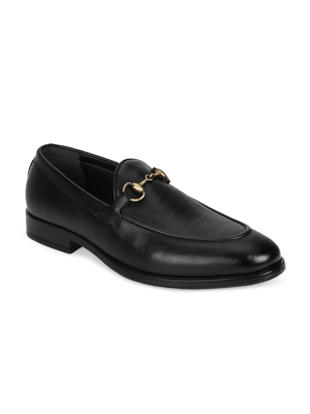Buy Truffle Collection Men Black PU Loafers - Casual Shoes for Men ...