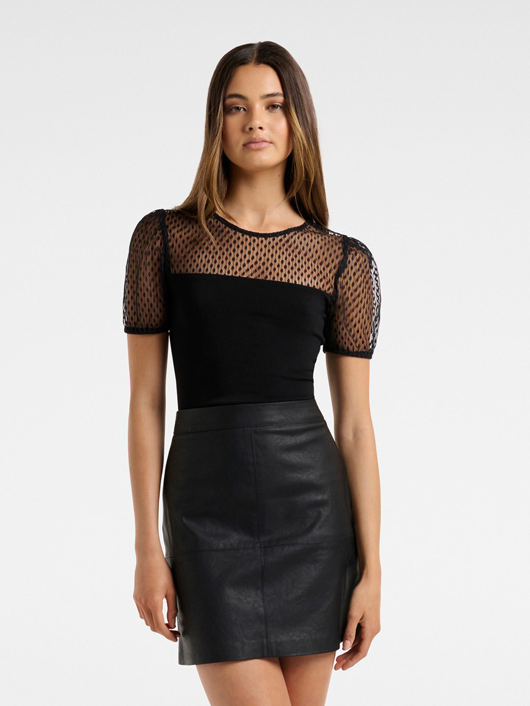 Buy Forever New Black Net Top - Tops for Women 17829360 | Myntra