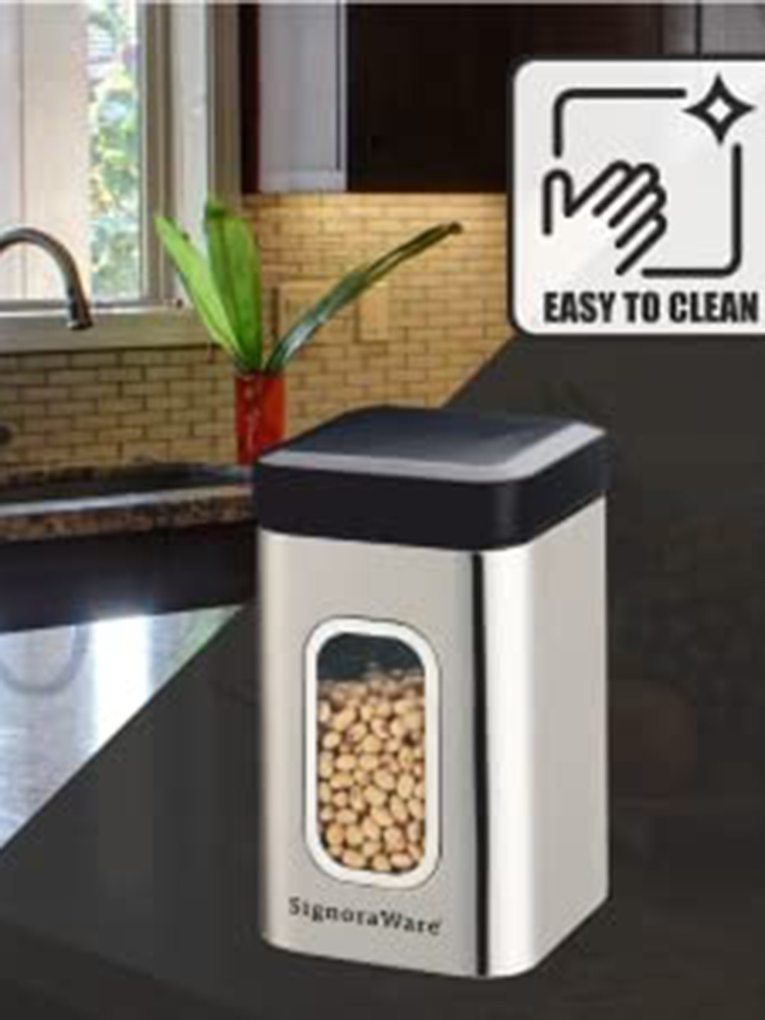 Buy SignoraWare Steel Toned Modular Jar Container - Kitchen Storage for ...