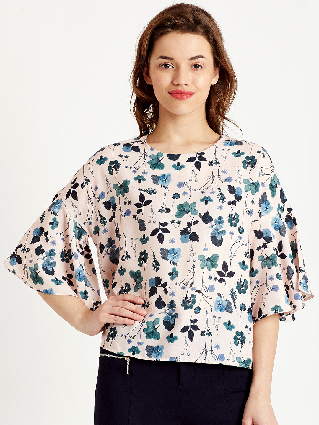 Buy COVER STORY Pink Floral Print Top - Tops for Women 1783571 | Myntra