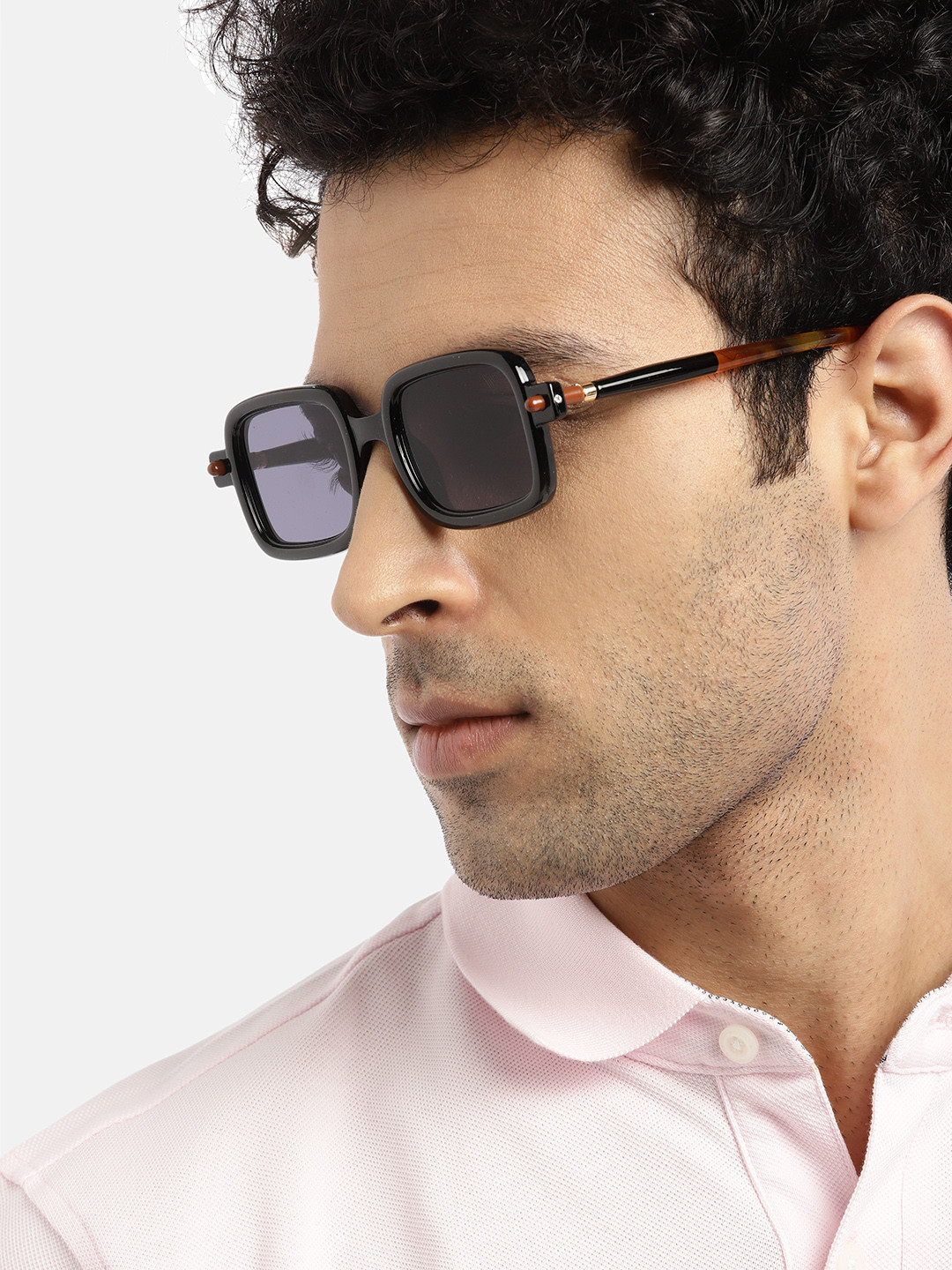 Buy Voyage Unisex Black Lens & Black Square Sunglasses With UV ...