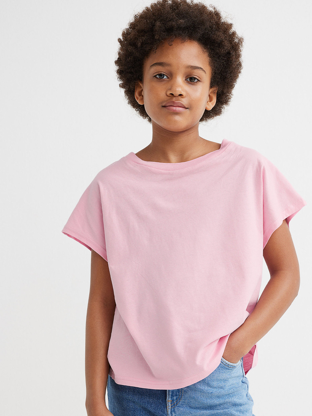 Buy H&M Girls Pink Cotton Jersey Top - Tops for Girls 17842718 | Myntra