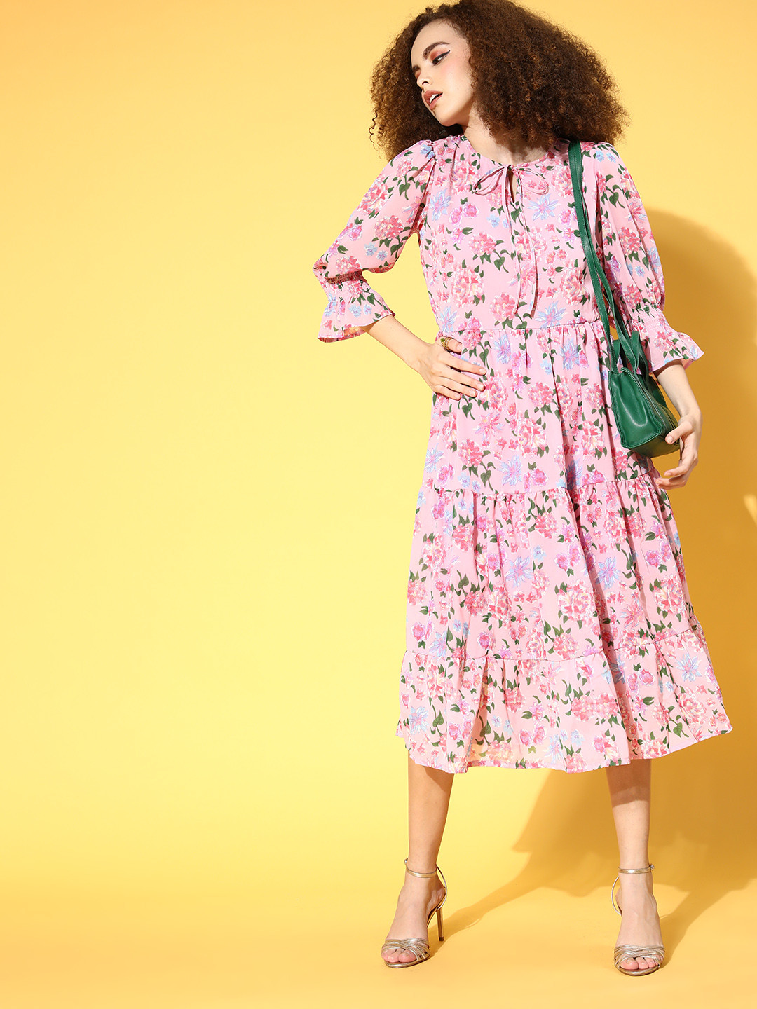 Buy PlusS Women Pretty Pink Floral Vacay Attire - Dresses for Women ...