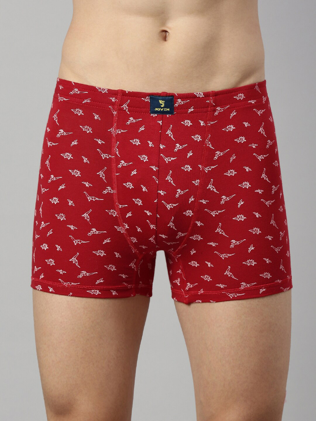 Buy Joven Men Red Printed Cotton Neo Trunks S22 TAOP DP - Trunk for Men ...