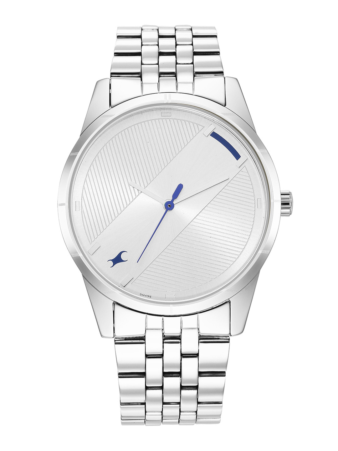 Buy Fastrack Men Silver Toned Brass Dial & Bracelet Style Straps ...