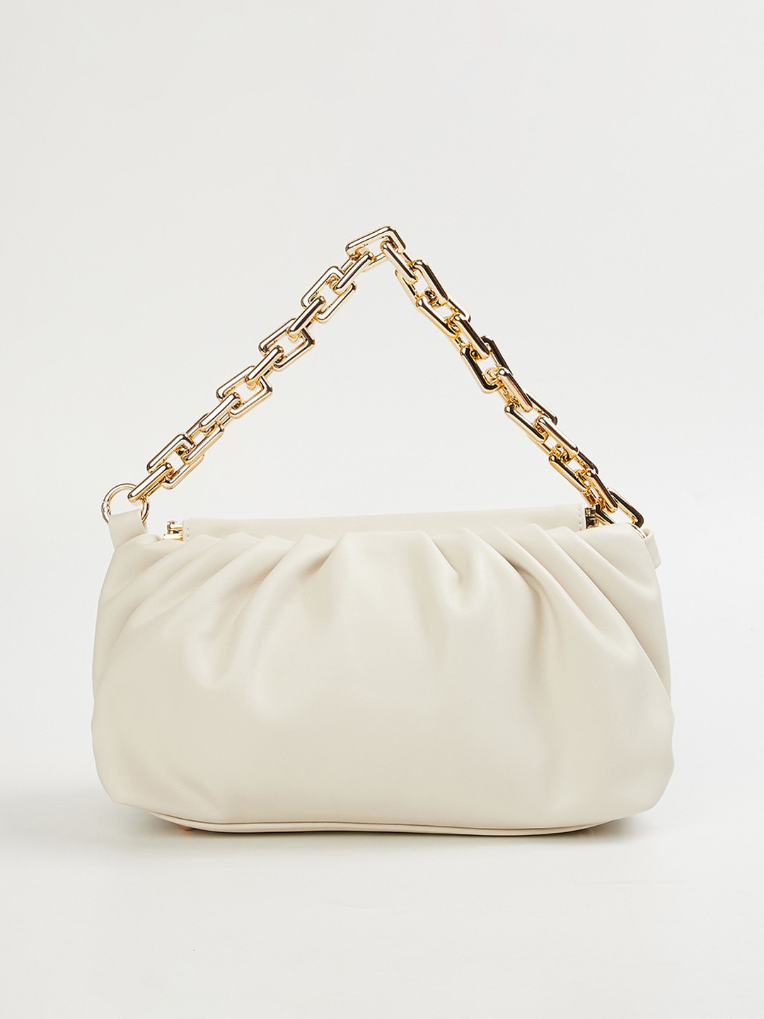 Buy Ginger By Lifestyle Beige Structured Handheld Bag - Handbags for ...