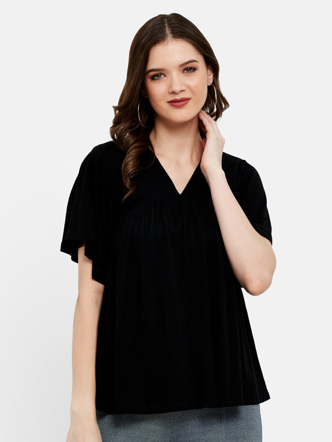 Buy UNMADE Women Black Solid Top - Tops for Women 17857380 | Myntra