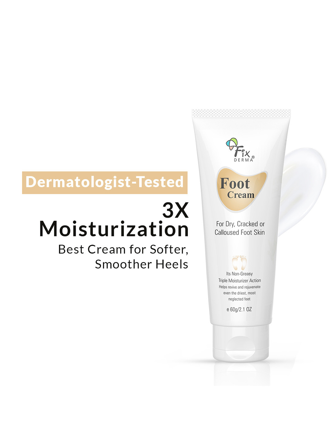 Buy FIXDERMA Heel Repair Foot Cream For Dry & Cracked Feet 60g - Foot ...