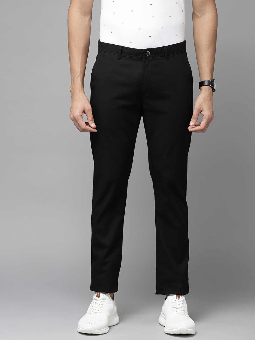 Buy Blackberrys Men Black B 95 Slim Fit Trousers - Trousers for Men ...
