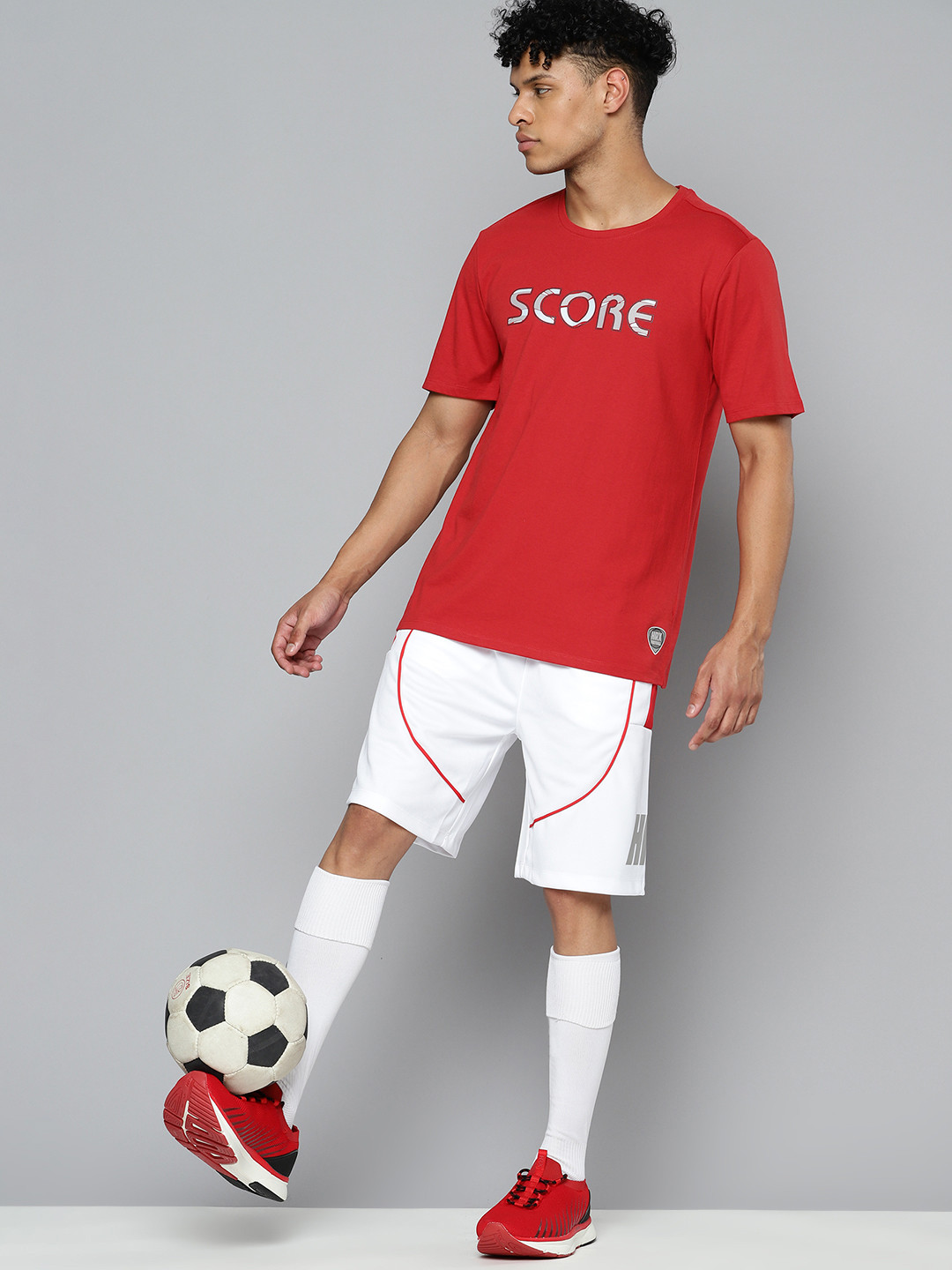 Buy HRX By Hrithik Roshan Football Men Rapid Dry Typography Tshirt ...