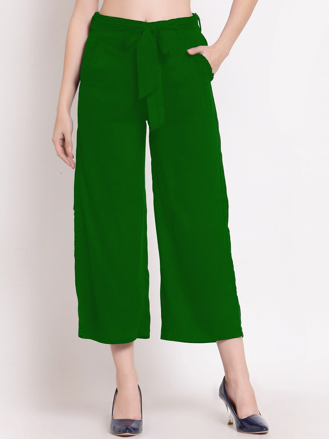Buy PATRORNA Women Green Cut Tie Capris - Capris for Women 17866714 ...