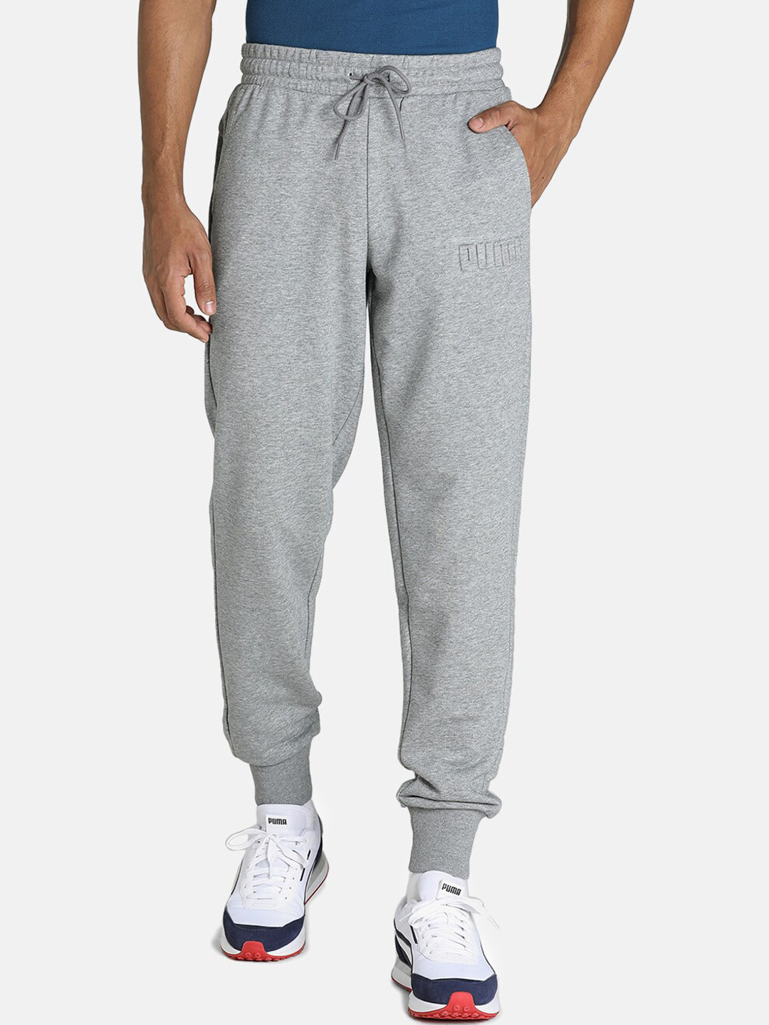 Buy Puma Men Grey Solid Track Pants - Track Pants for Men 17869618 | Myntra