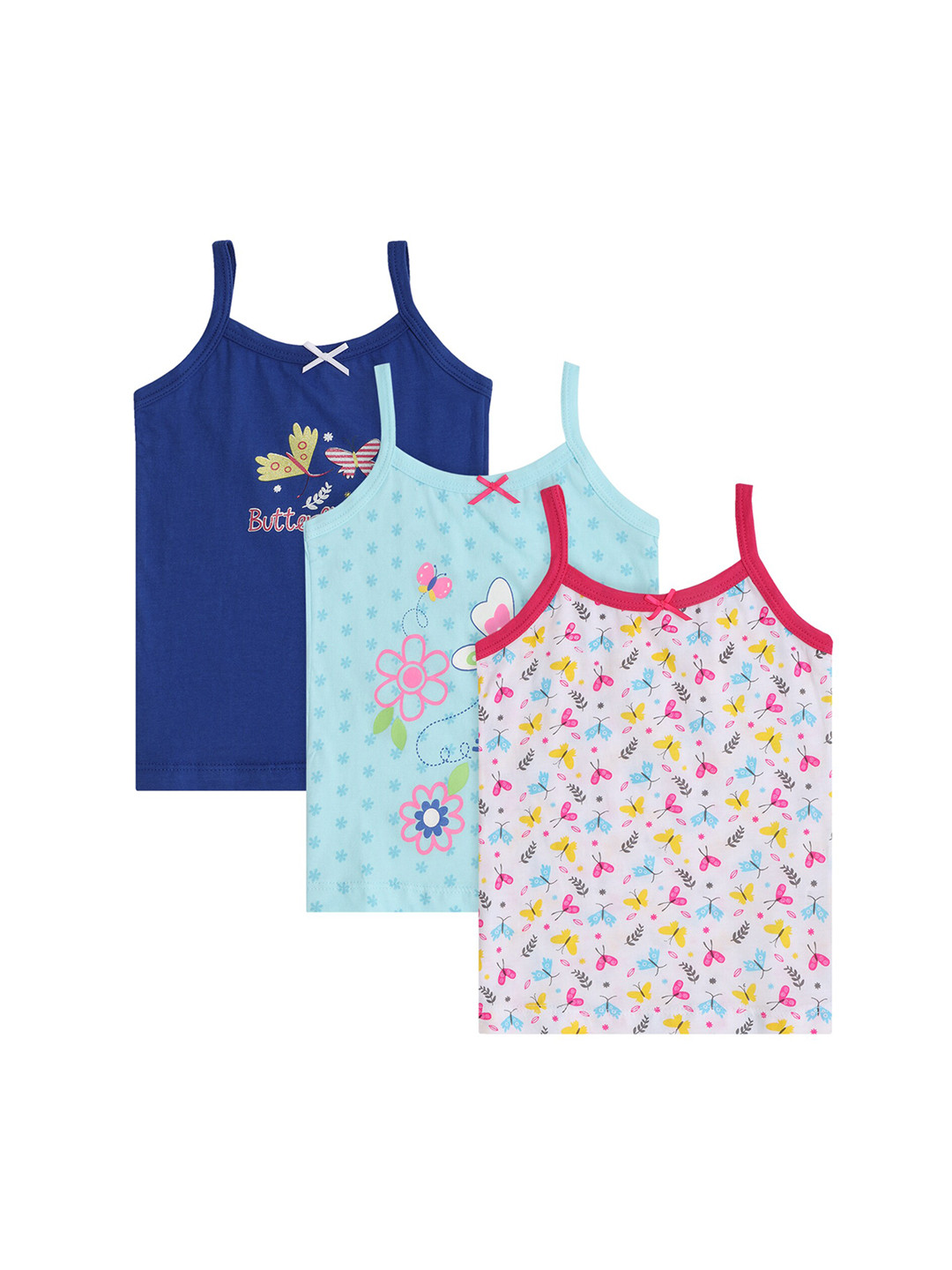 Buy Bodycare Kids Girls Pack Of 3 Assorted Innerwear Vests KIA9205A ...