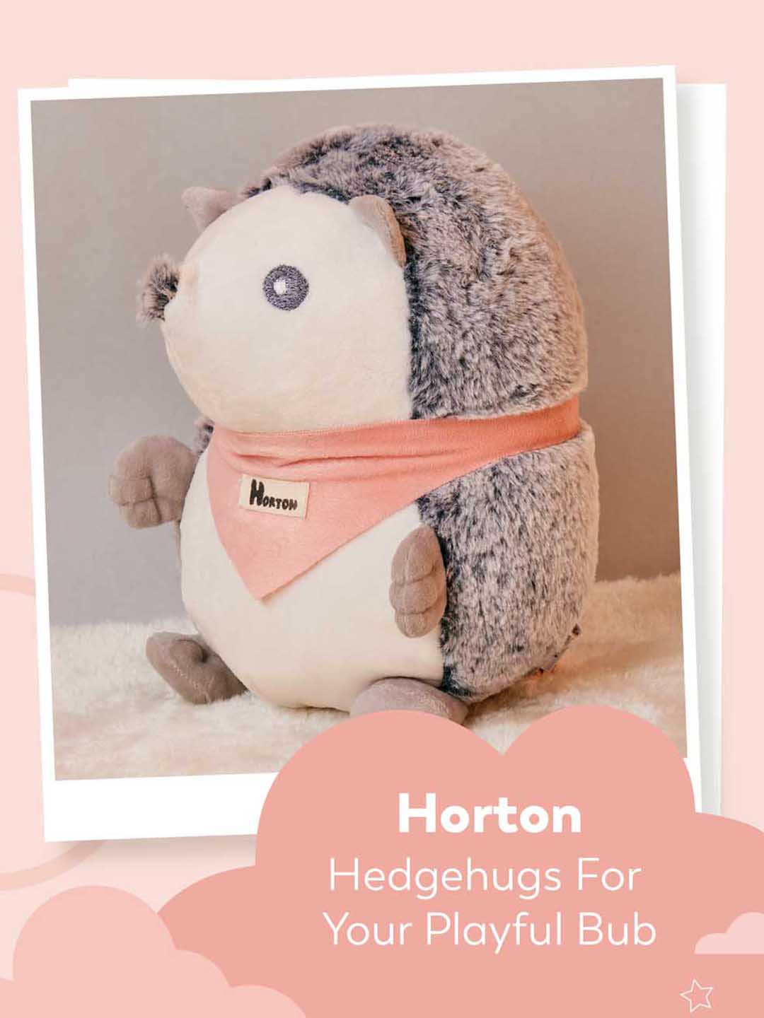 Buy MiArcus Unisex Infant Black & Cream Colored Horton Shaped Soft Toys ...