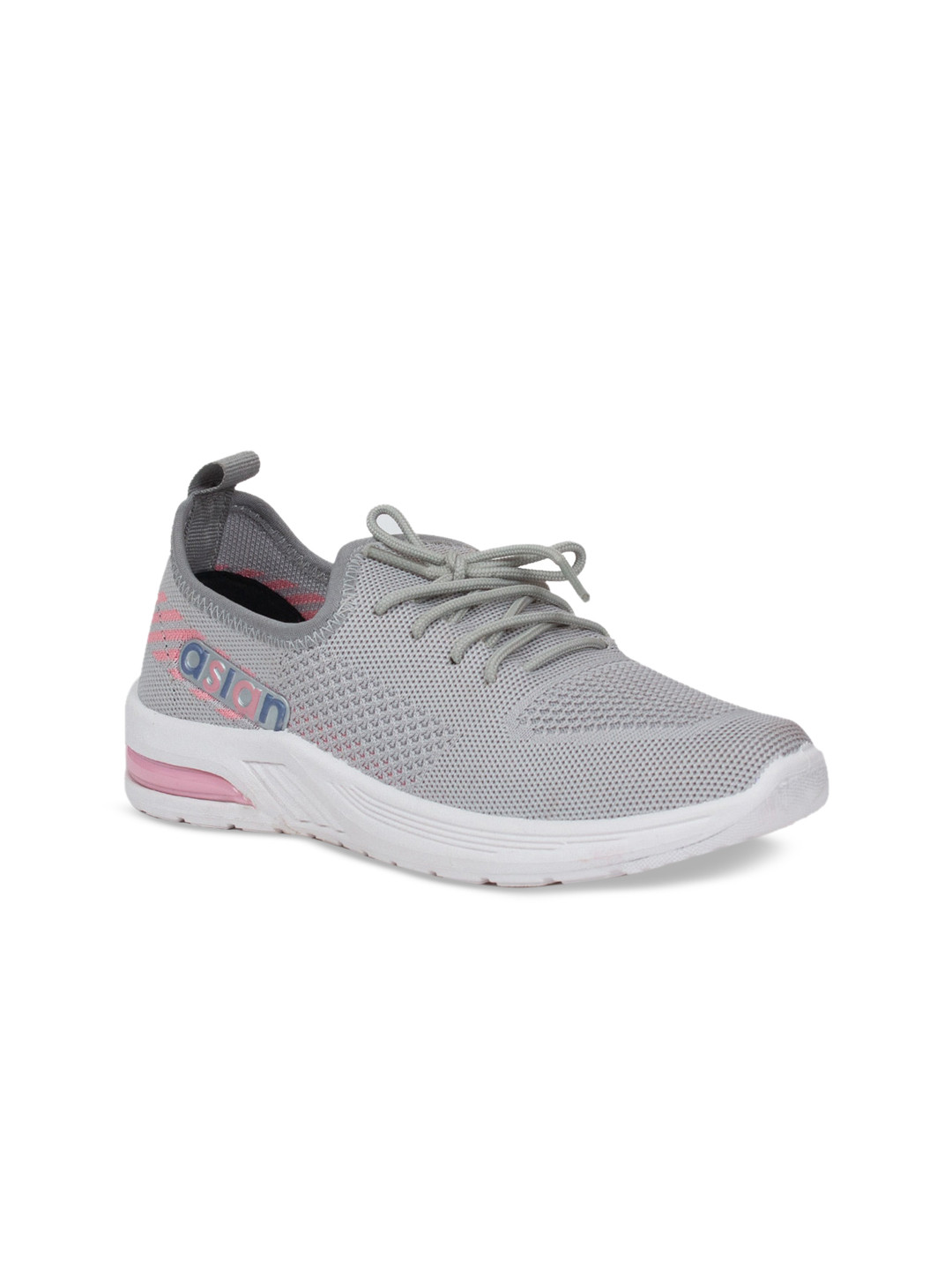 Buy ASIAN Women Grey Woven Design Lightweight Sneakers - Casual Shoes ...