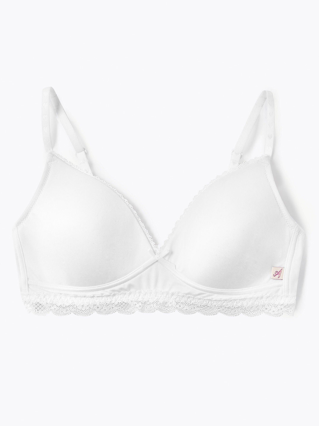 Buy Marks & Spencer Lightly Padded Non Wired Bra T339117WHITE - Bra for ...
