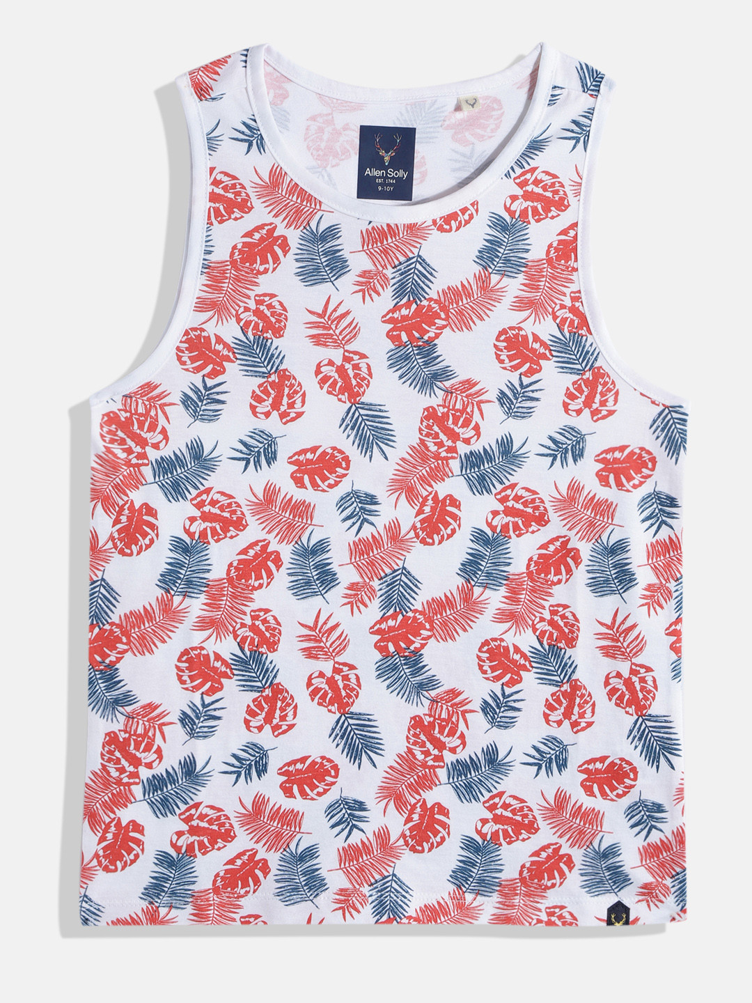Buy Allen Solly Junior Boys Leaves Printed Pure Cotton Innerwear Vest ...