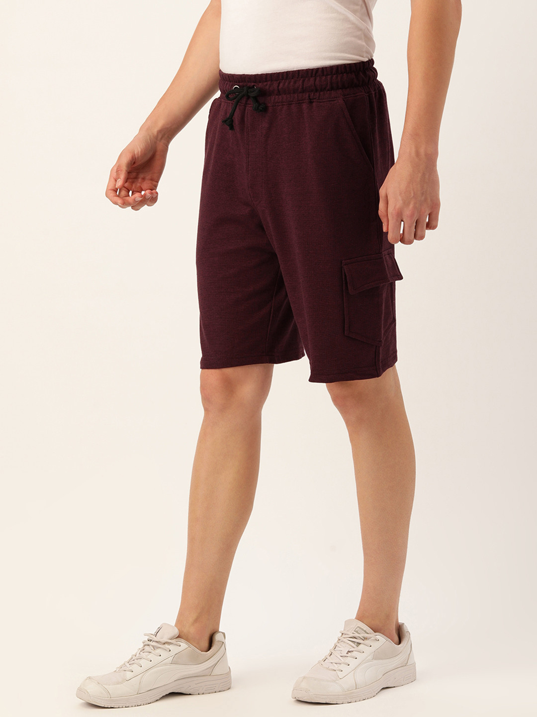 Buy ARISE Men Maroon Solid Shorts - Shorts for Men 17897048 | Myntra