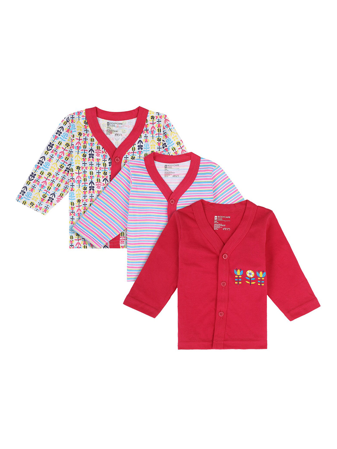 Buy Bodycare Kids Infants Pack Of 3 Assorted Cotton Innerwear Vests ...