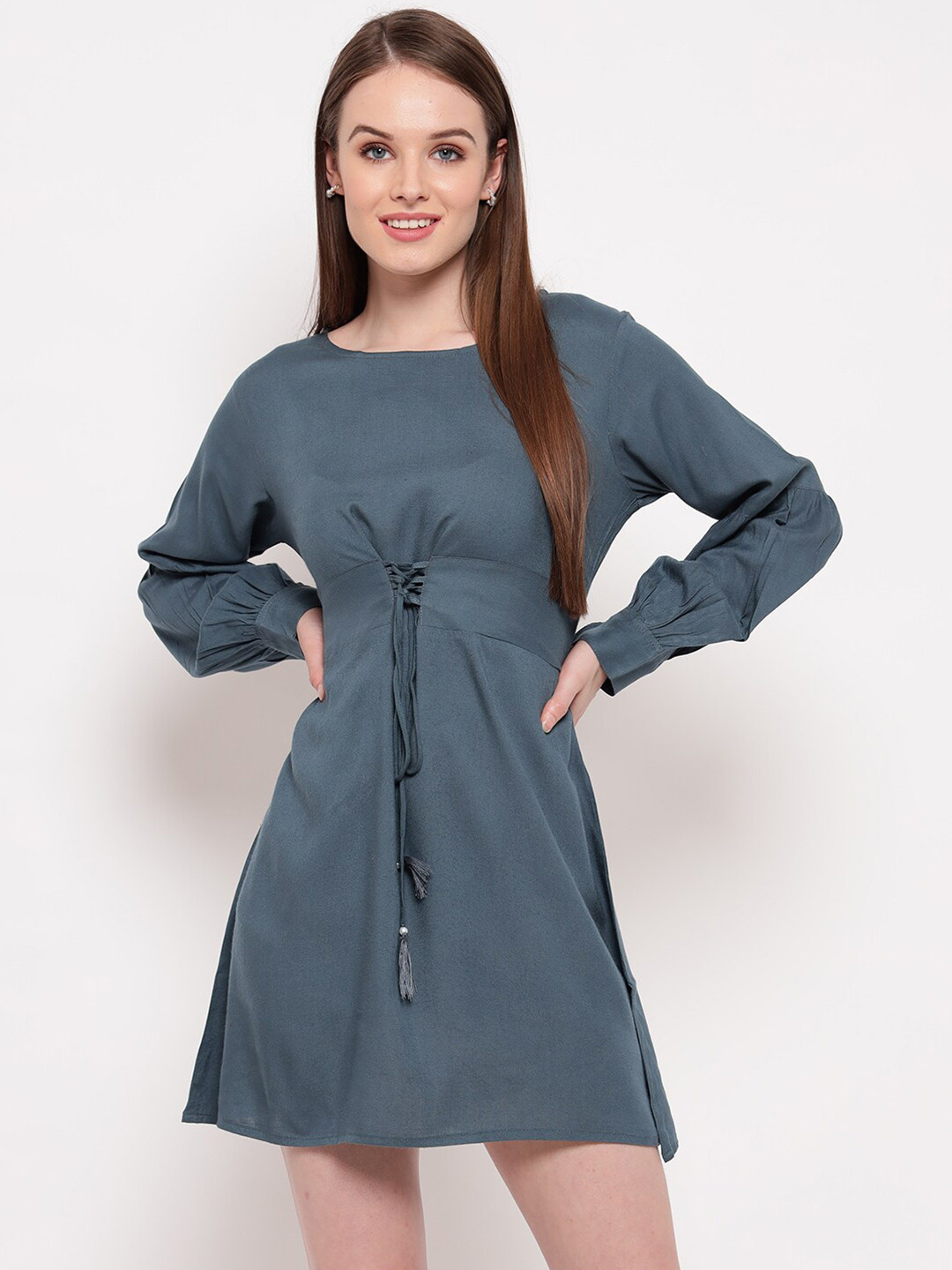 Buy Aawari Women Grey A Line Dress - Dresses for Women 17903918 | Myntra