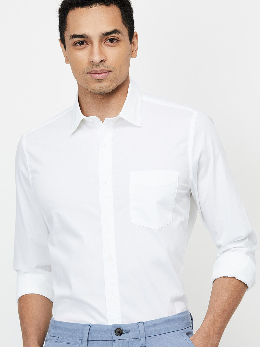Buy Max Men White Solid Casual Shirt - Shirts for Men 17904482 | Myntra